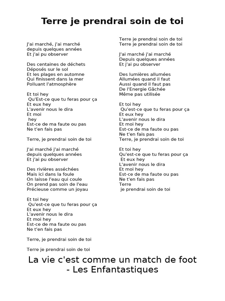Terre, je prendrai soin de toi | PDF