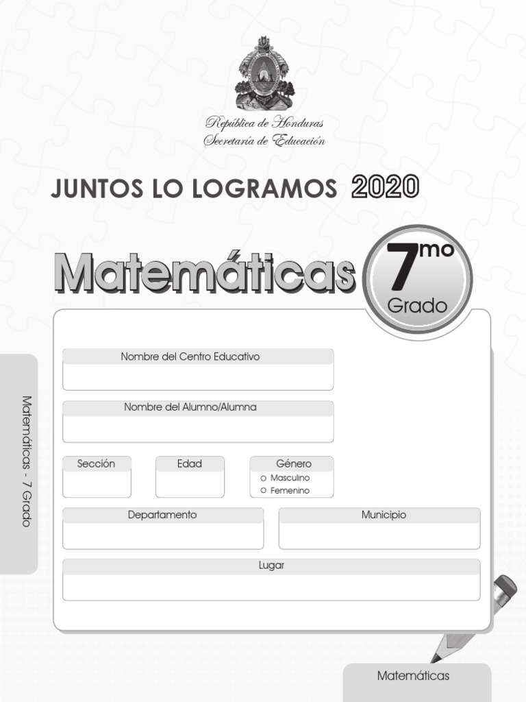 Ejercicios de Matemáticas 7° Grado | PDF | Porcentaje | Matemáticas