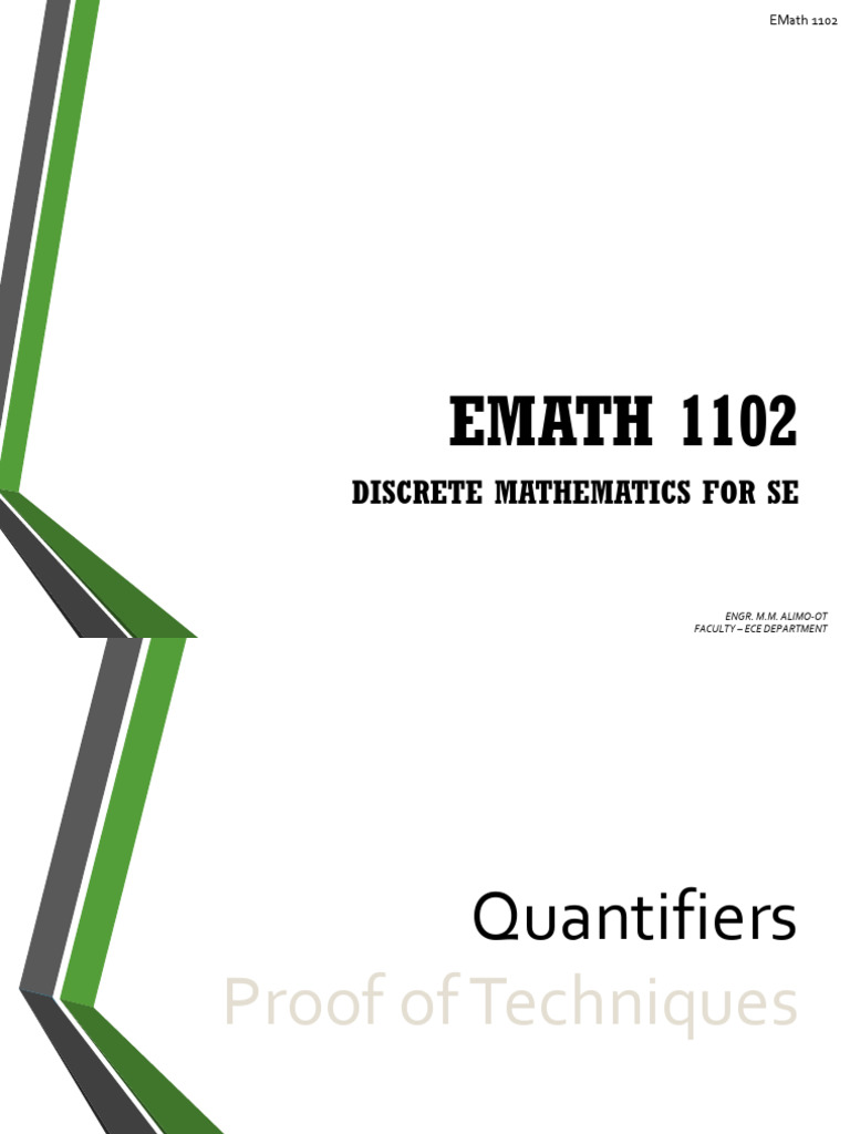 Emath 211-1 | PDF | Mathematical Proof | First Order Logic