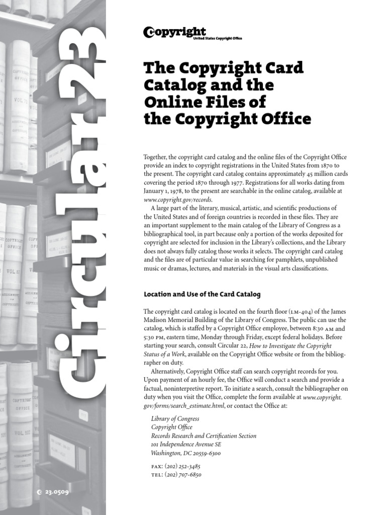 How To Get Copies From LOC | PDF | United States Copyright Office ...