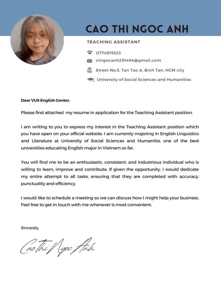 Teaching Assistant Application | PDF