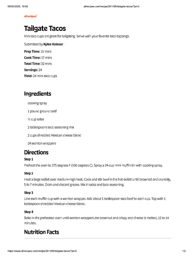 Tailgate Tacos | PDF