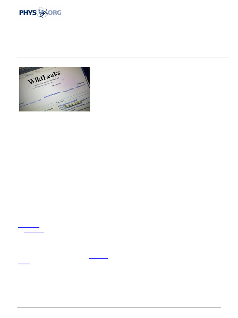 2010 09 Wikileaks Cache Iraq War Documents | PDF | Wiki Leaks | Julian Assange