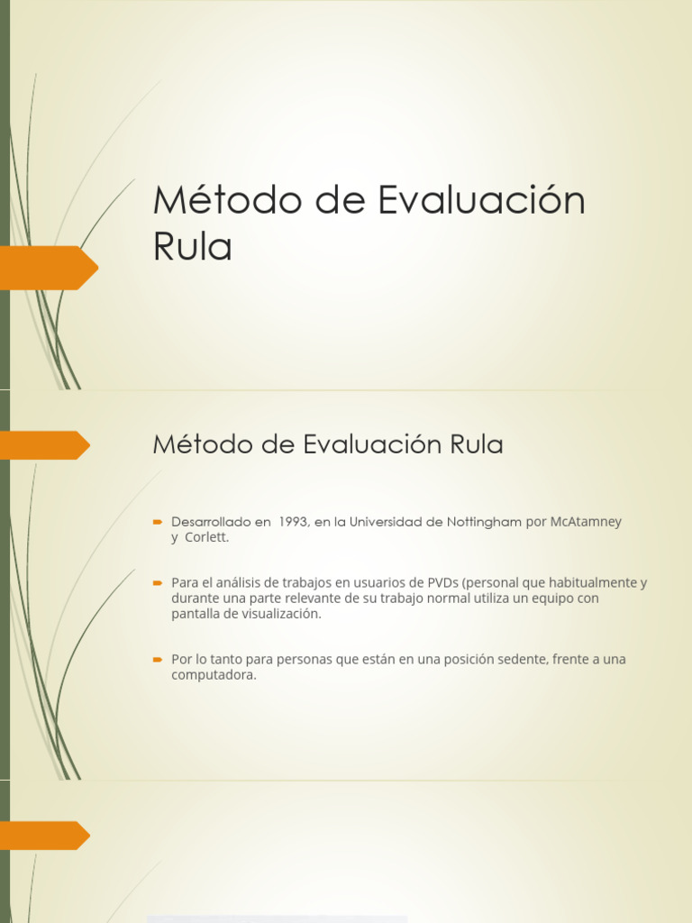 Método de Evaluación Rula | PDF | Ángulo | Mano