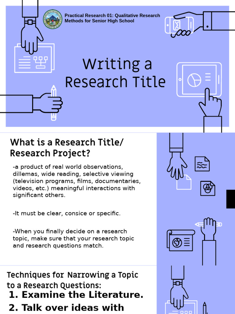 Writing a Research Title | PDF | Qualitative Research | Cognition