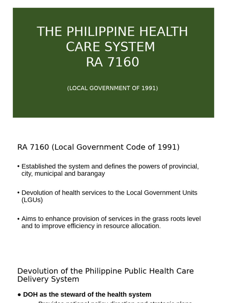 The Philippine Health Care System | PDF