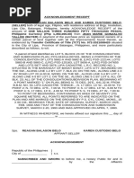 Sample Acknowledgement Reciept For Sale of Property | PDF