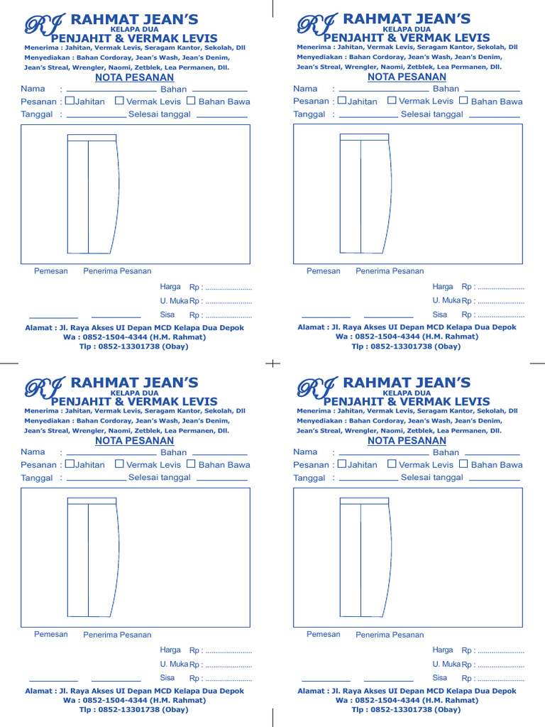 Nota Pak Haji RAHMAT | PDF