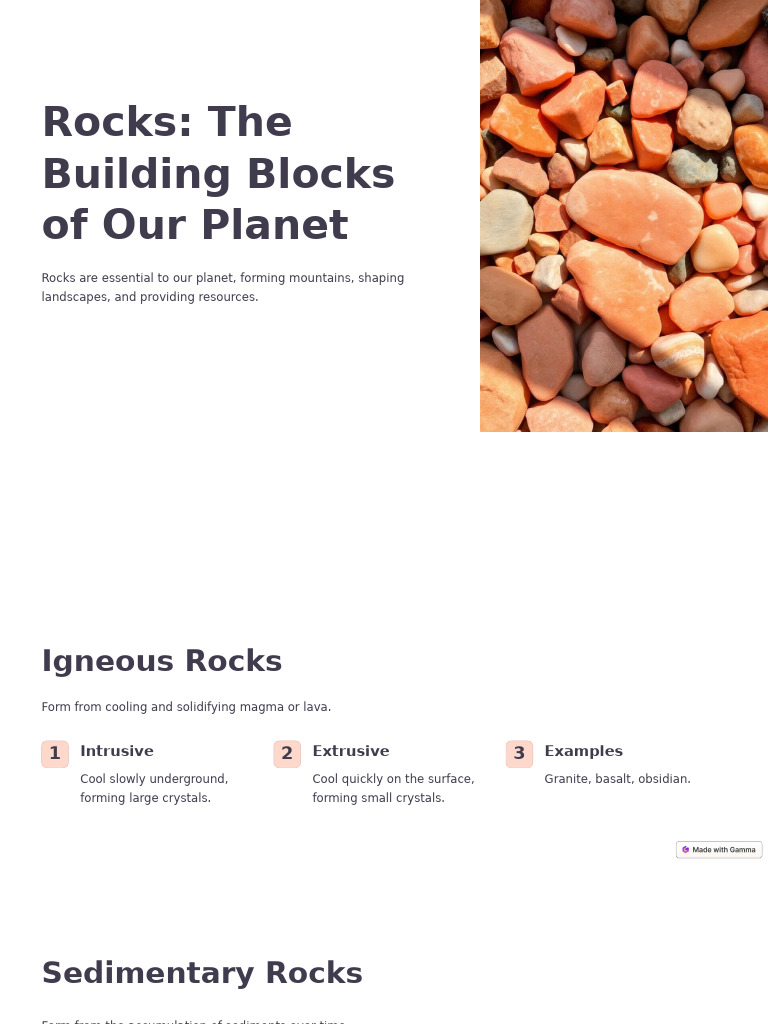 Rocks The Building Blocks of Our Planet | PDF | Rock (Geology ...