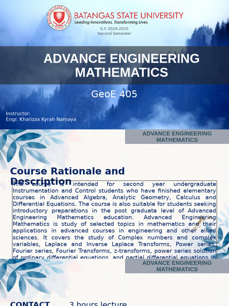 1_adv_math | PDF | Mathematics | Academic Dishonesty