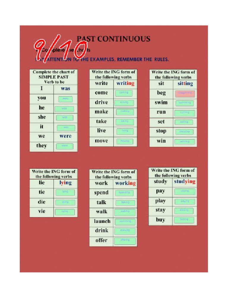 Past continuos | PDF