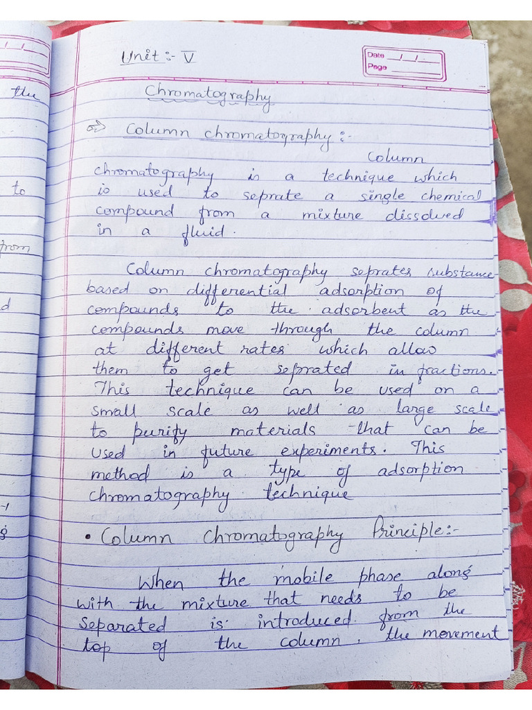 Chromatography, Chem. Hon. Unit 5 | PDF