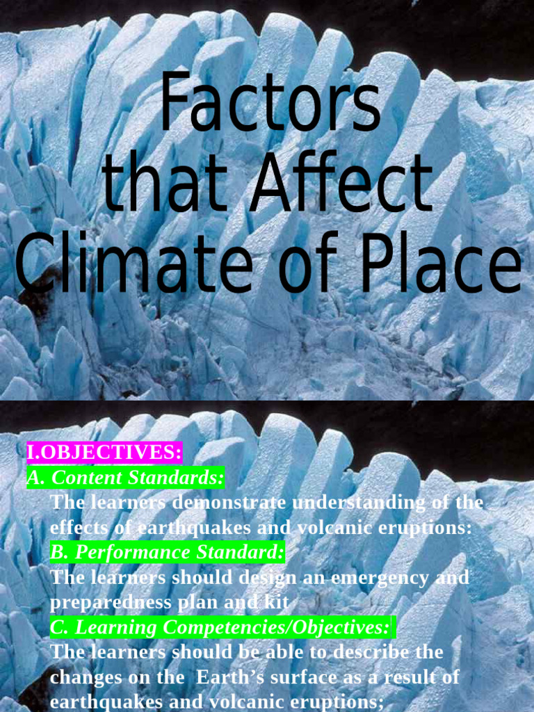 Factors Affecting Climate Explained | PDF | Climate | Rain