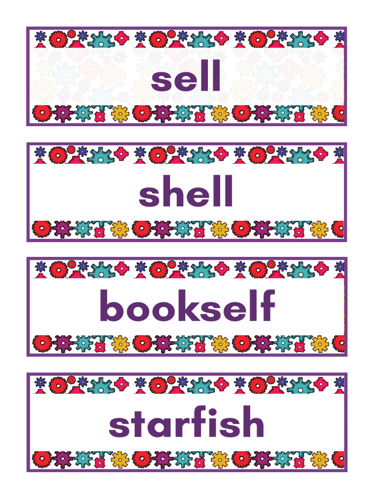 s:sh word card | PDF