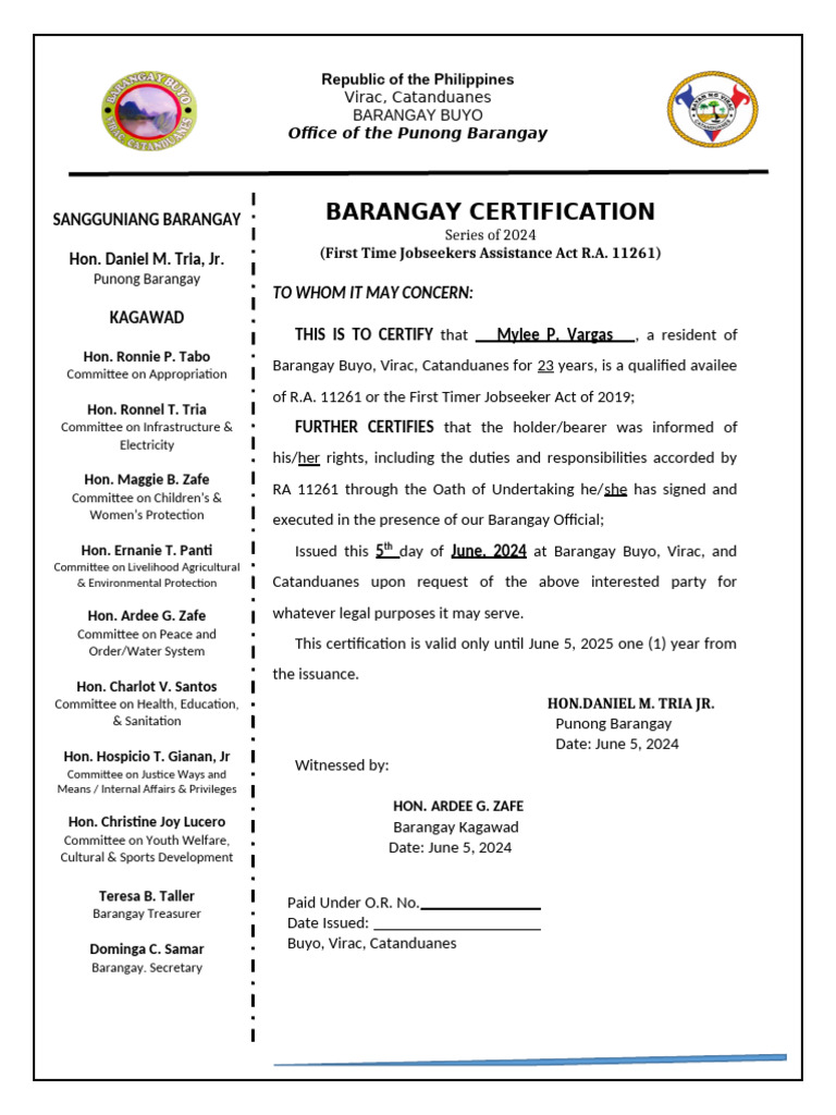 Other Form of Cetification | PDF | Government | Justice