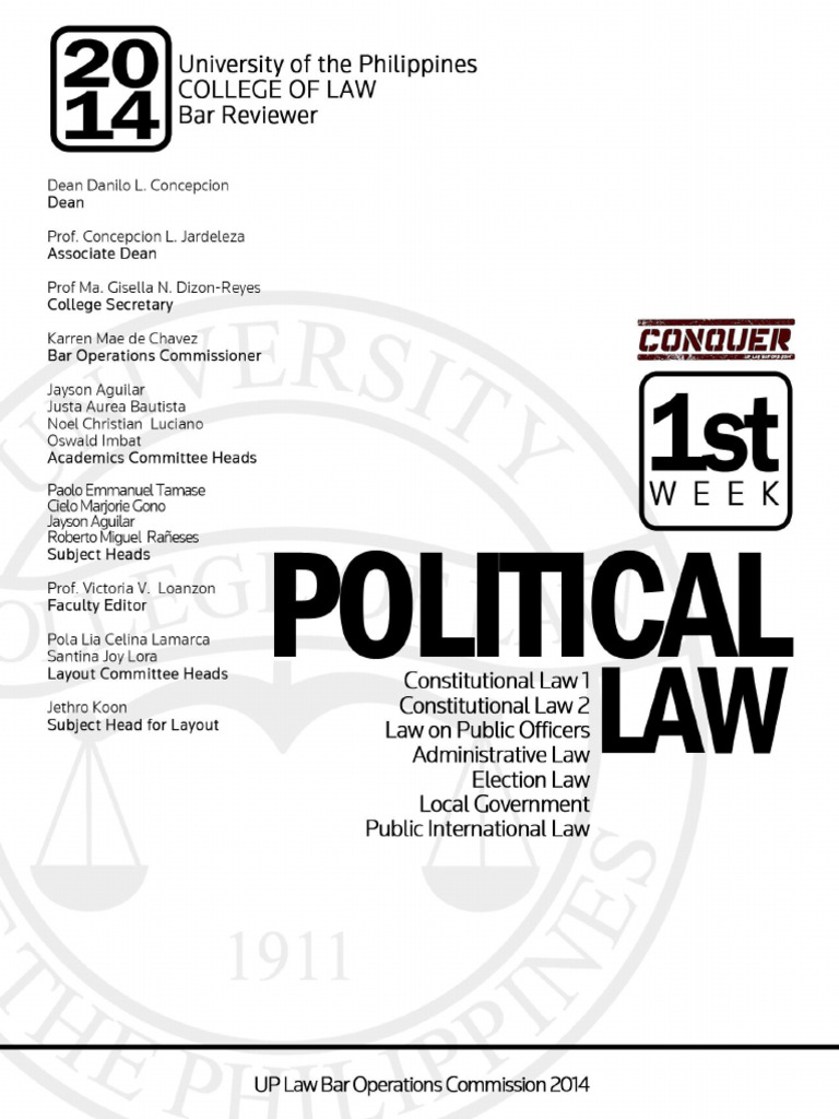 BOC 2014 - Political Law Reviewer | PDF | Search Warrant | Search And ...
