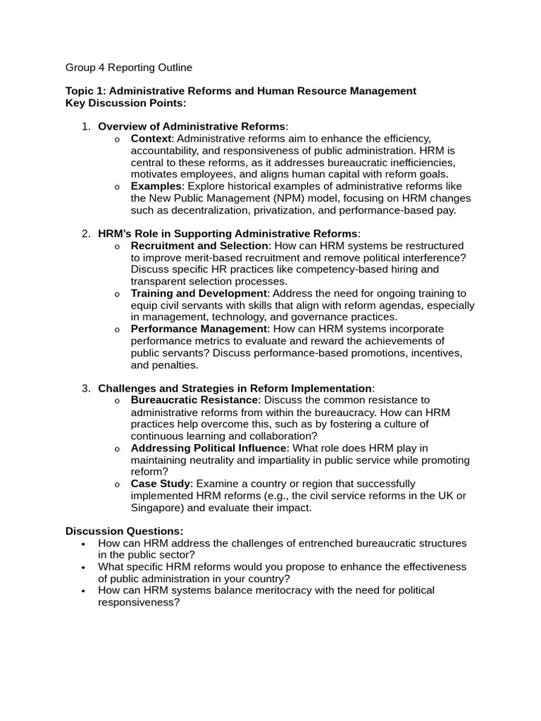 Topic Outline For Group 4 MPA 311 Seminars in Trends and Issue in PA ...