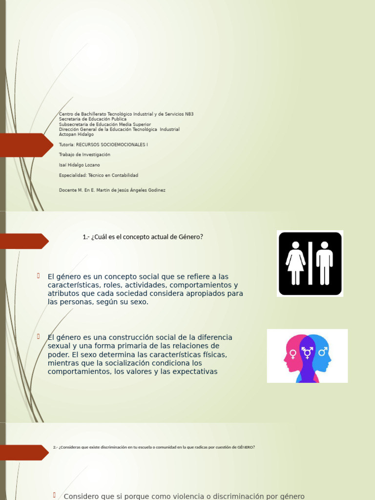 Perspectiva de Genero - Isai Hidalgo Lozano | PDF