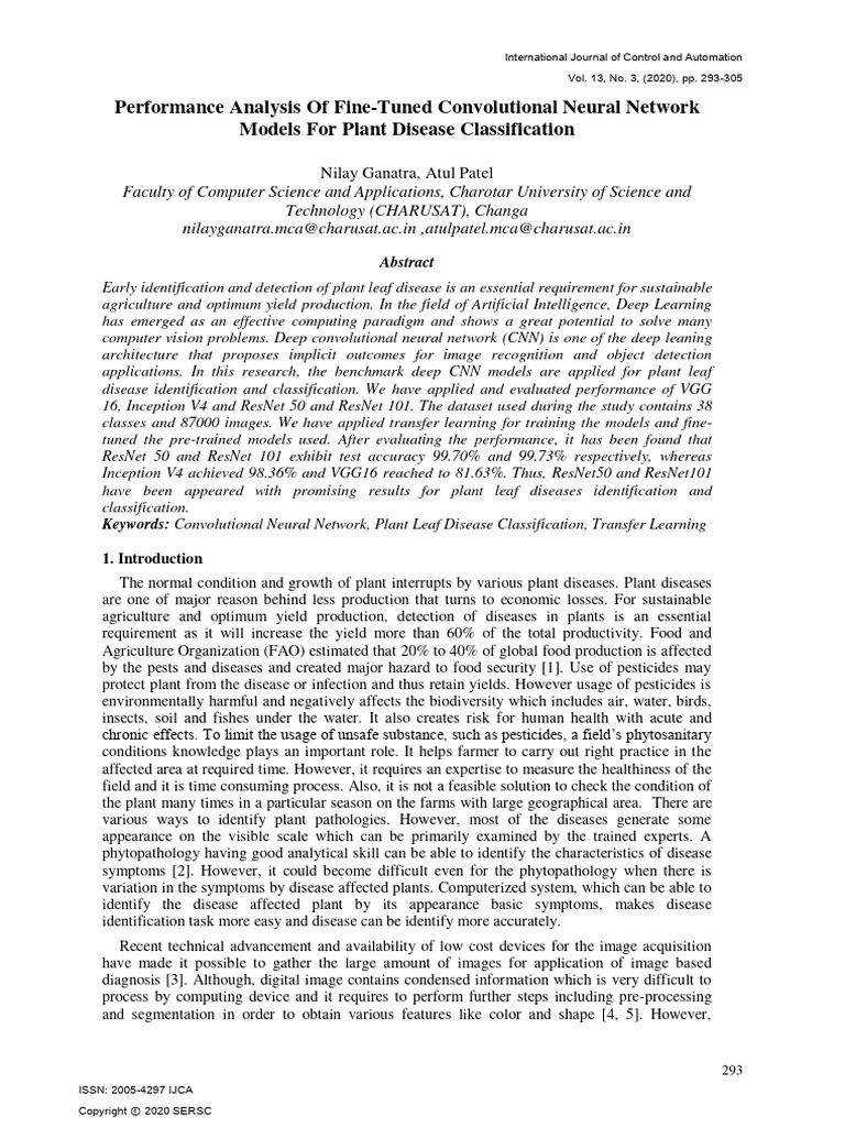 Performance Analysis of Fine-Tuned Convolutional Neural Network | PDF | Deep Learning | Machine ...