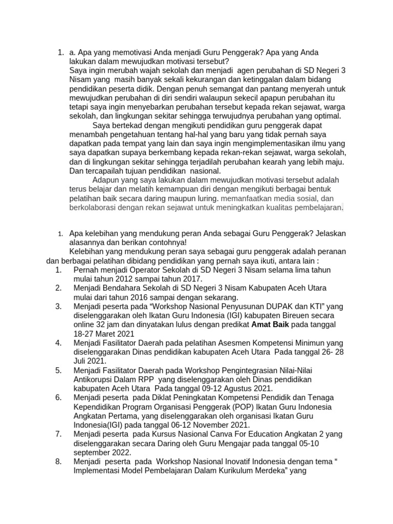 SOAL PENGGERAK 9 | PDF