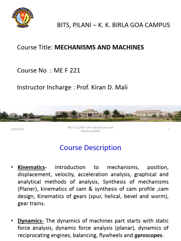 Intro To Mechanisms and Machines | PDF | Machines | Kinematics