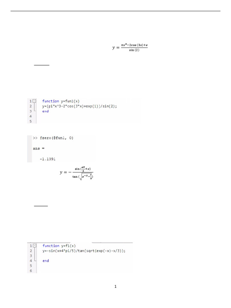 Quiz on Function Zeros and Minimization | PDF