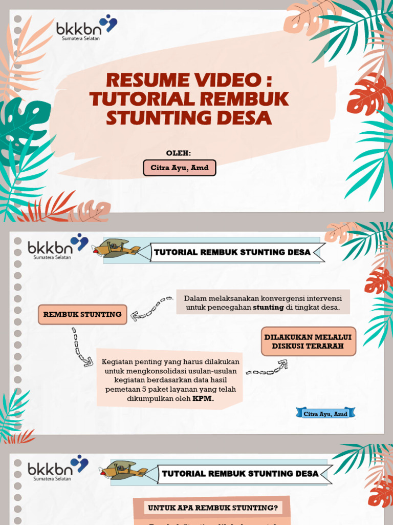 Rembuk Stunting Desa: Panduan Praktis | PDF