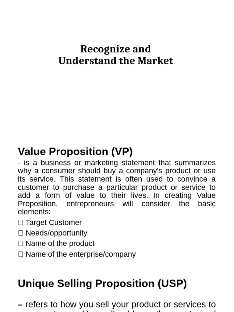 Recognize and Understanding The Market | PDF | Market Segmentation ...