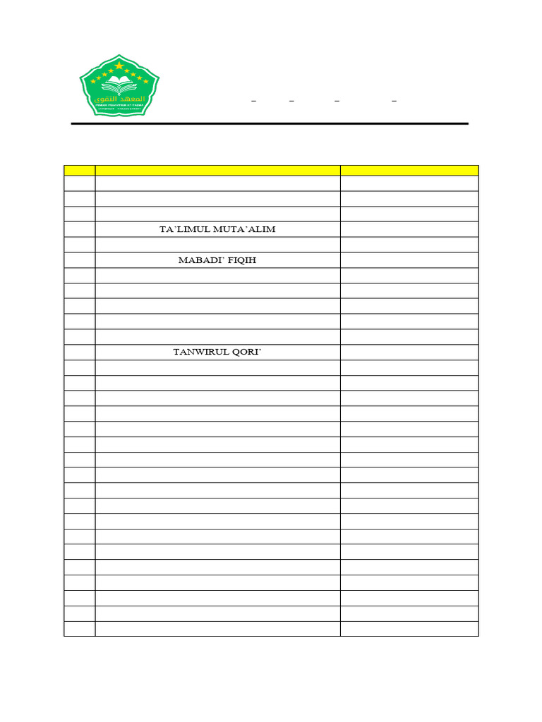 008 Daftar Kitab Kuning | PDF