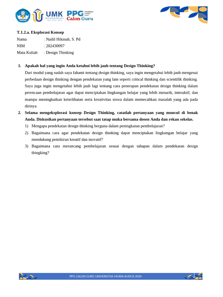 Penerapan Design Thinking dalam Pembelajaran | PDF