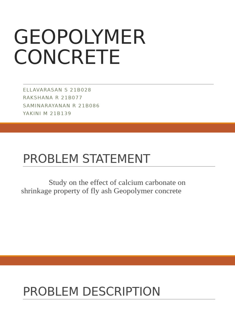 Geopolymer Concrete Study | PDF | Concrete | Stress (Mechanics)