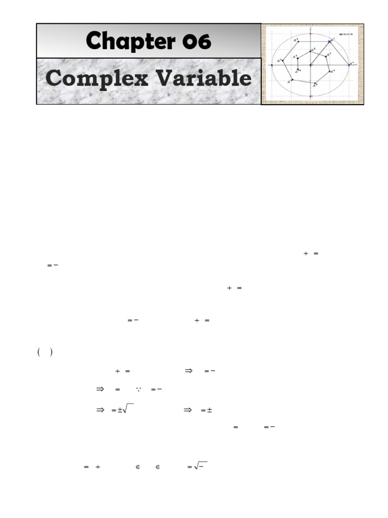 Chapter 06 - Complex Variable | PDF | Complex Analysis | Complex Number
