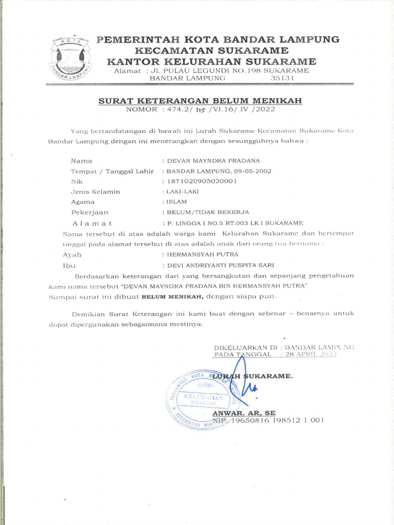 Keterangan Devan | PDF