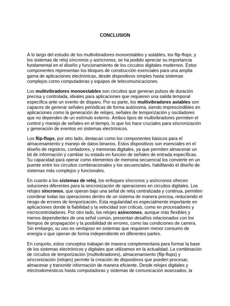 CONCLUSION | PDF | Hardware de la computadora | Informática