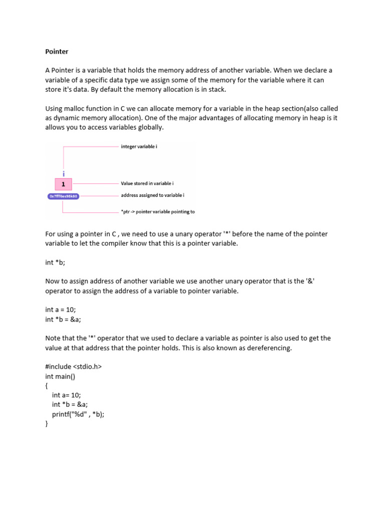 Pointer Pdf Pointer Computer Programming Variable Computer 2072