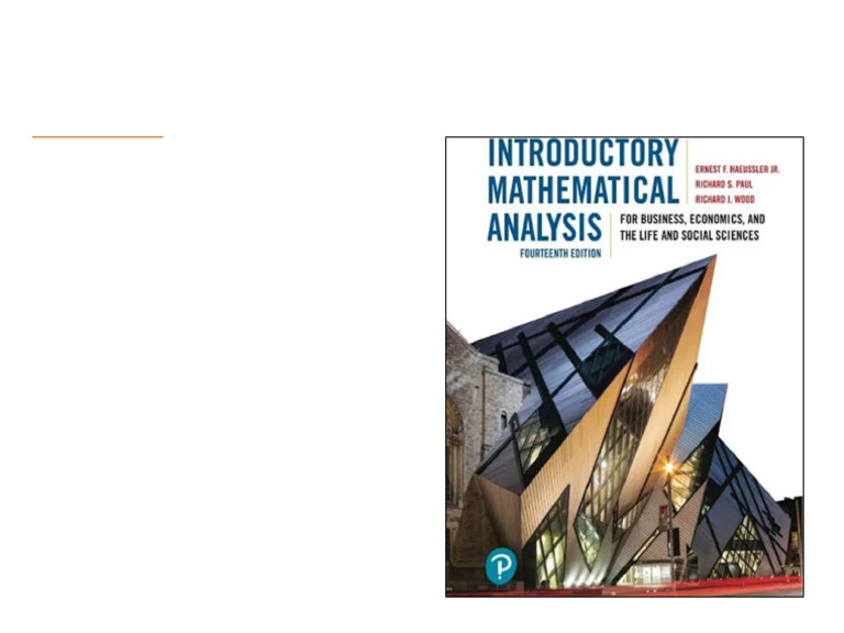 Introductory Mathematical Analysis Textbook | PDF