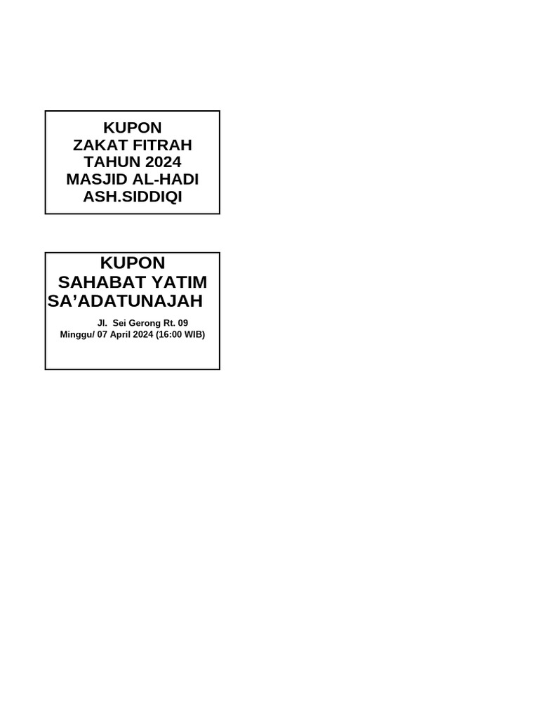 Kupon Pak Mukhlis | PDF