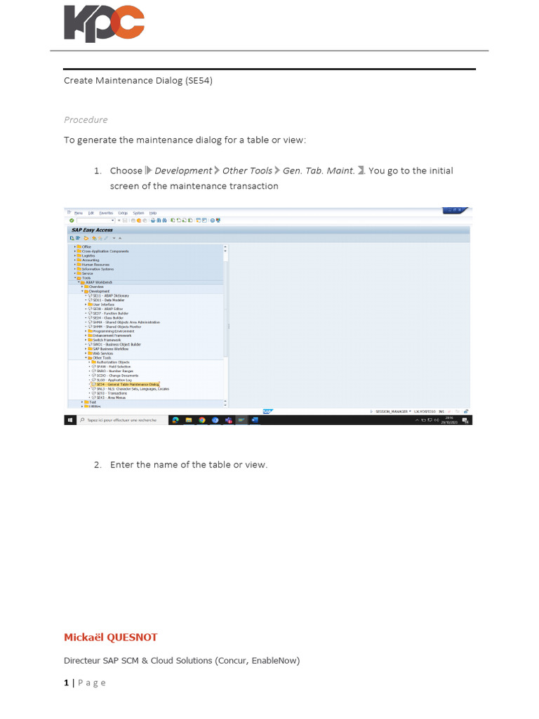 GU - SAP S4 HANA - Create Maintenance Dialog | PDF