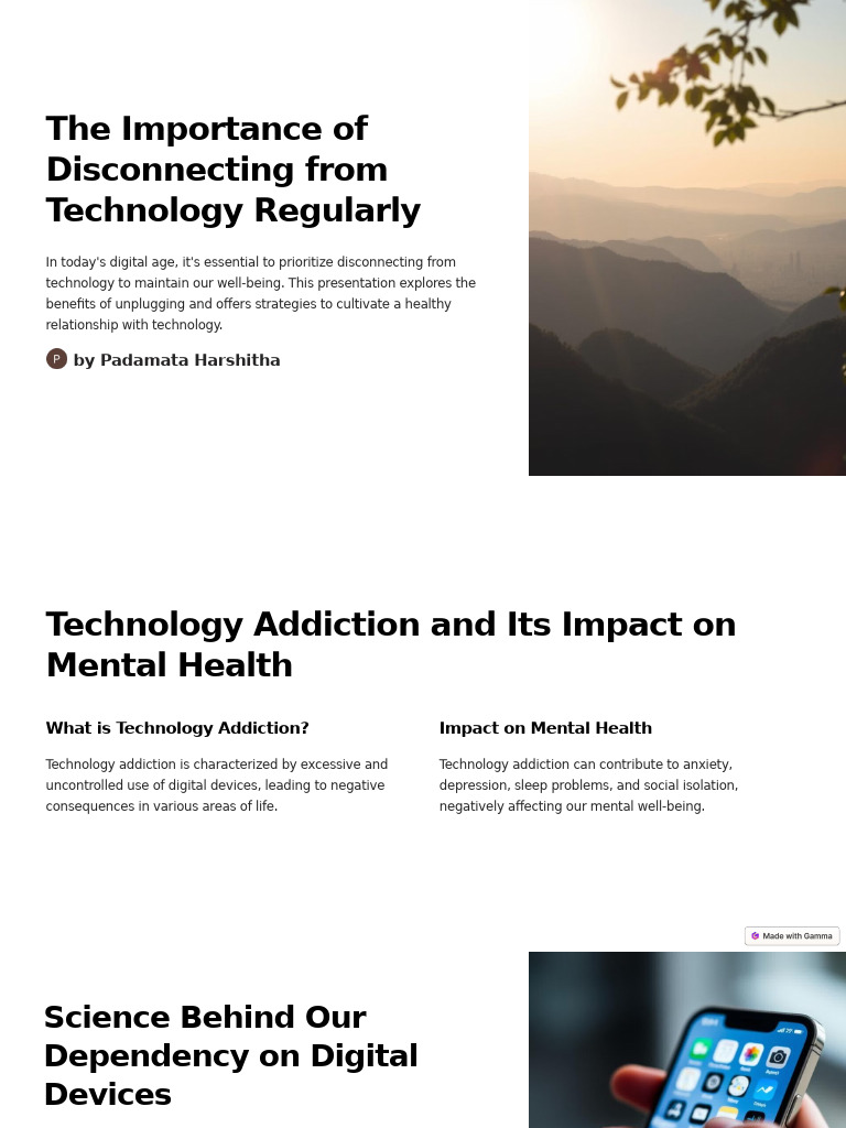 The Importance of Disconnecting From Technology Regularly | PDF ...