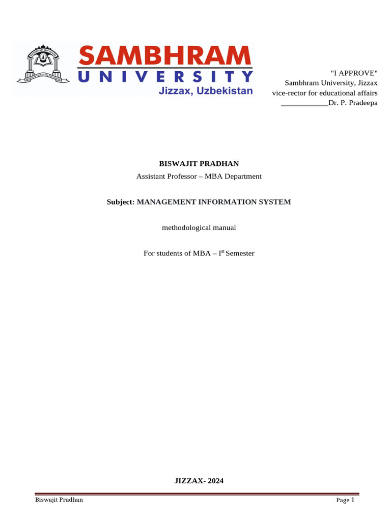 Management Information System | PDF | System | Enterprise Resource Planning