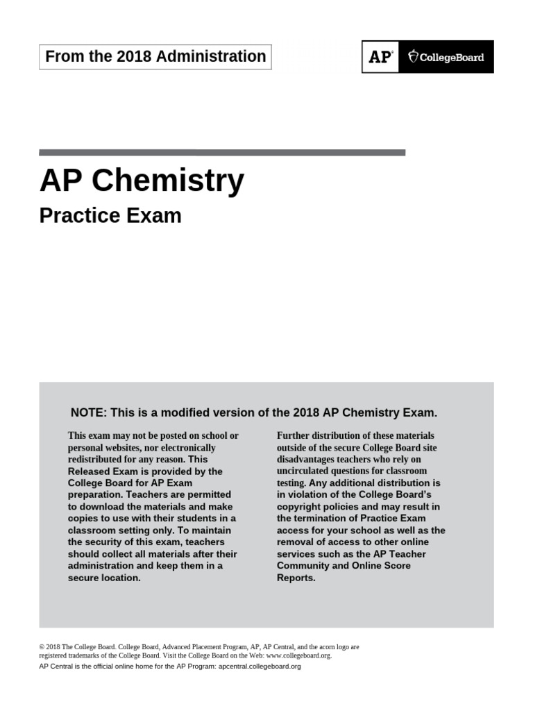 (2018-Official-AP Practice Exam) (With Answers) | PDF | Multiple Choice ...