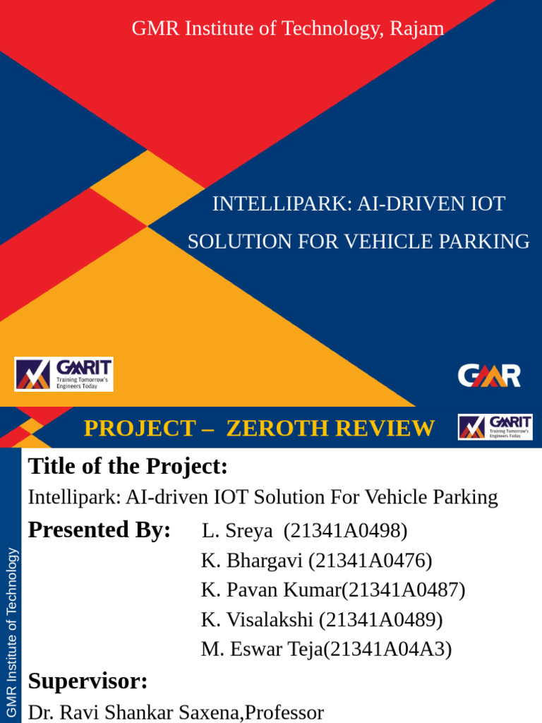 Project Zeroth Review PPT | PDF | Parking | Internet Of Things