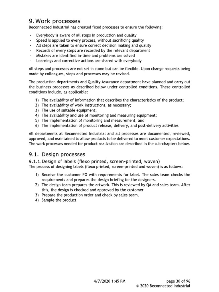 Working Process and Procedure-Min | PDF