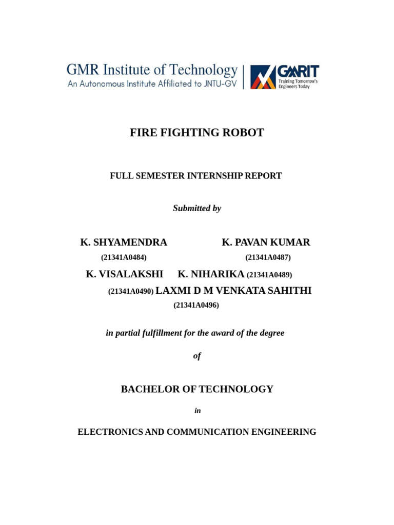 Hmi Fire Fighting Robot | PDF | Pointer (Computer Programming) | Embedded System