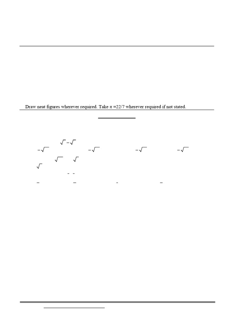 Class 9 Maths Sample Paper 2025 | PDF | Area | Triangle