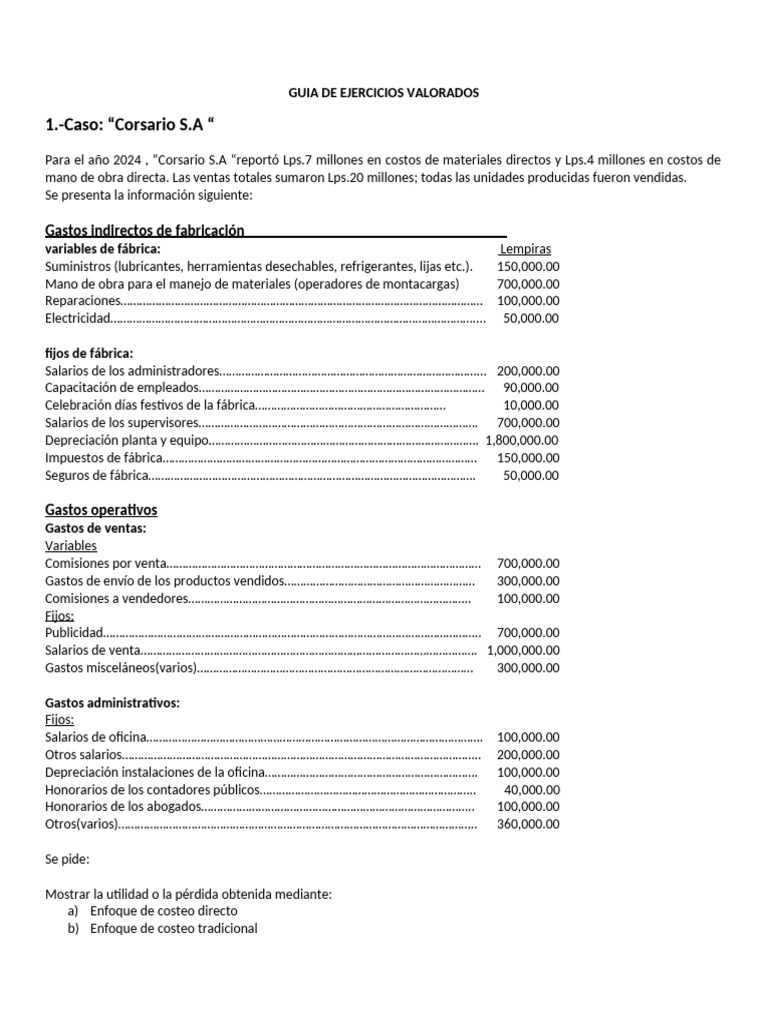 Ejercicios para Desarrollo en Clase | PDF | Economias