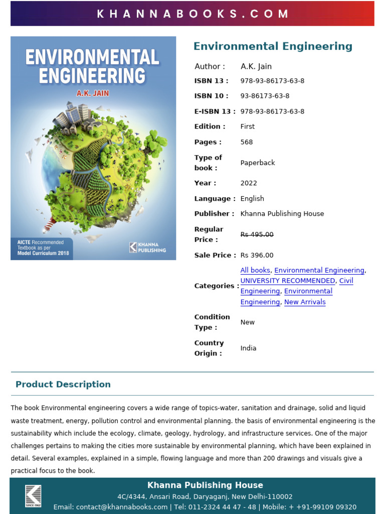 9789386173638 | PDF | Environmental Engineering | Water