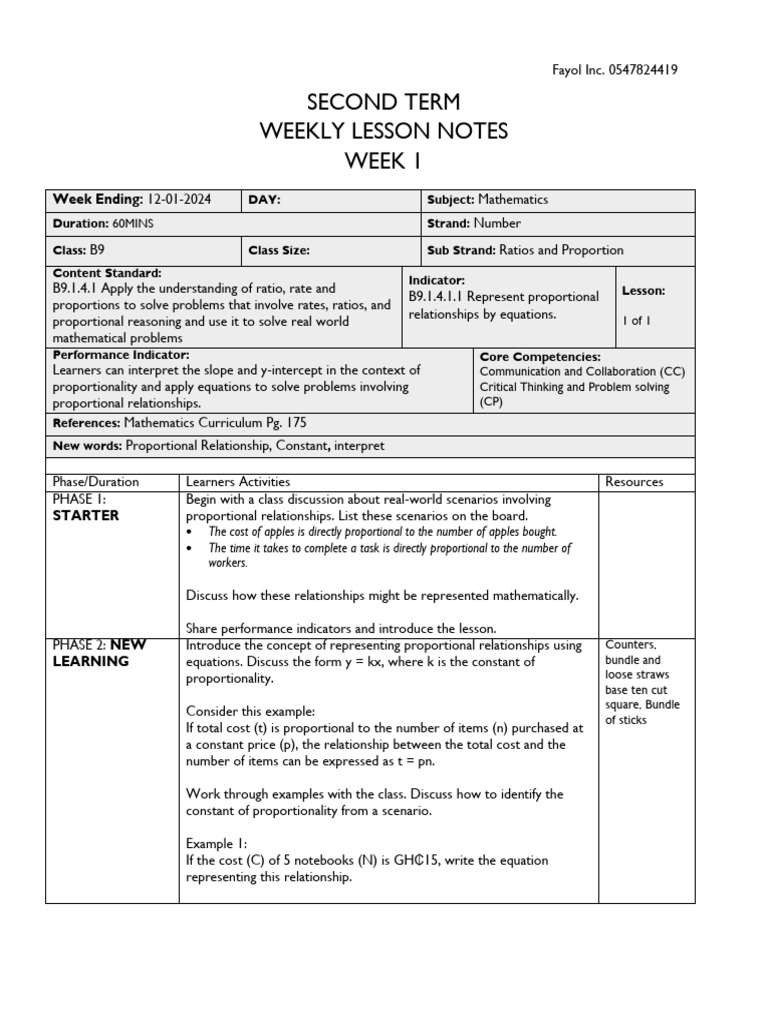 B9 TERM 2 MATHS ALL WEEKS | PDF | Equations | Area