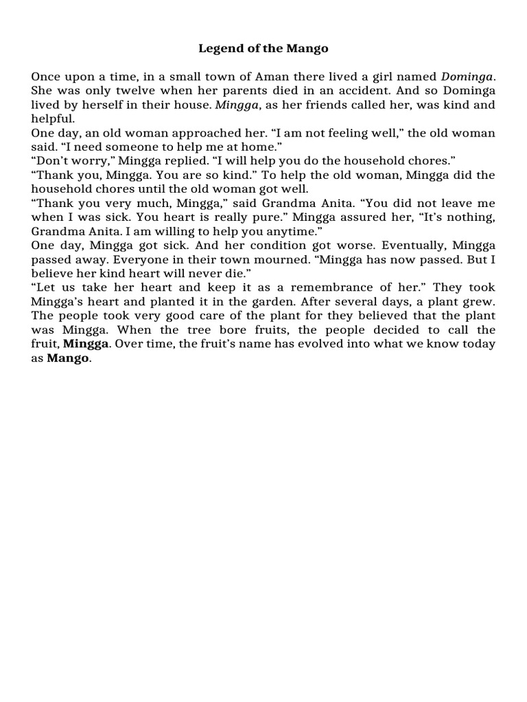 Legend of The Mango | PDF