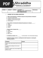 Class 5 Revision Ws 2025 Chap 2 Food and Health | PDF | Vitamin | Foods